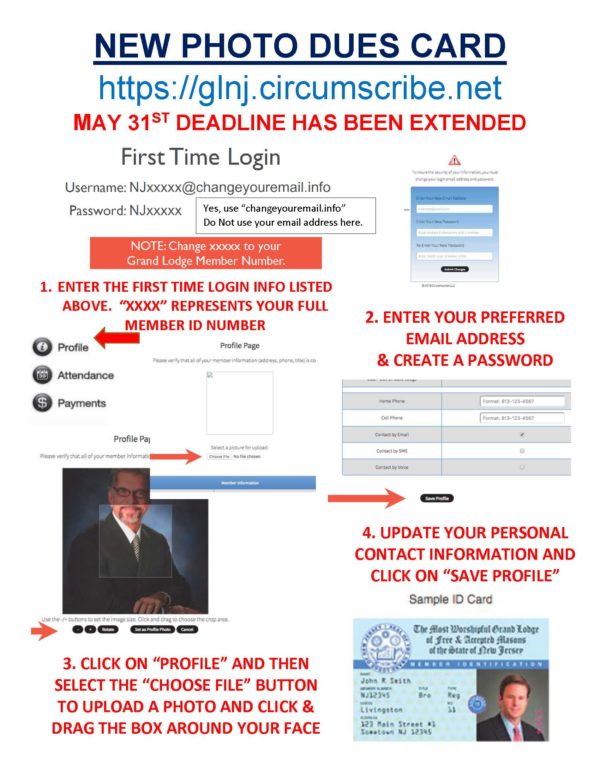 Photo Dues Card Instructions – Grand Lodge of New Jersey